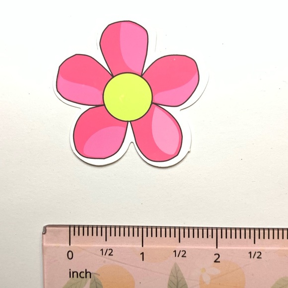 Accessories | Pink Flower Vinyl Sticker | Poshmark